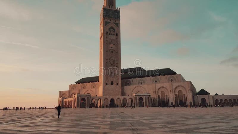 Hassan II Mosque Hyperlapse Stock Footage - Video of landmark, moroccan ...