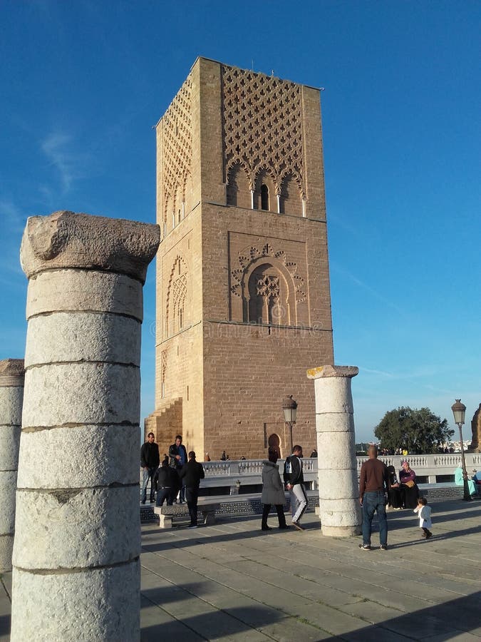 Rabat tower editorial stock image. Image of rabat, pillar - 133685339
