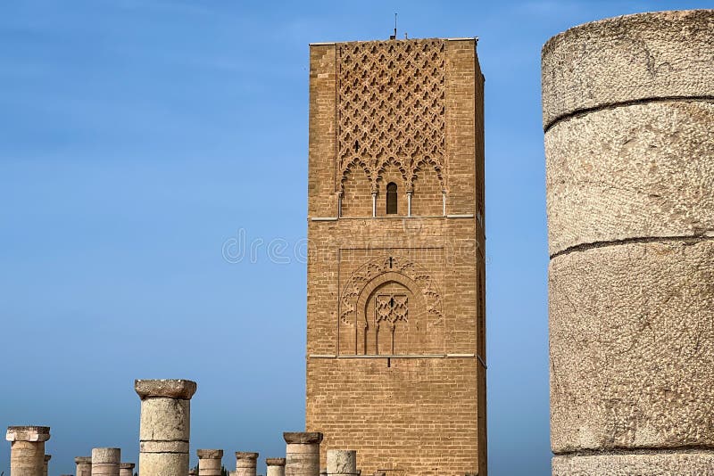 The Hassan Tower and the Columns in Rabat Stock Image - Image of ...