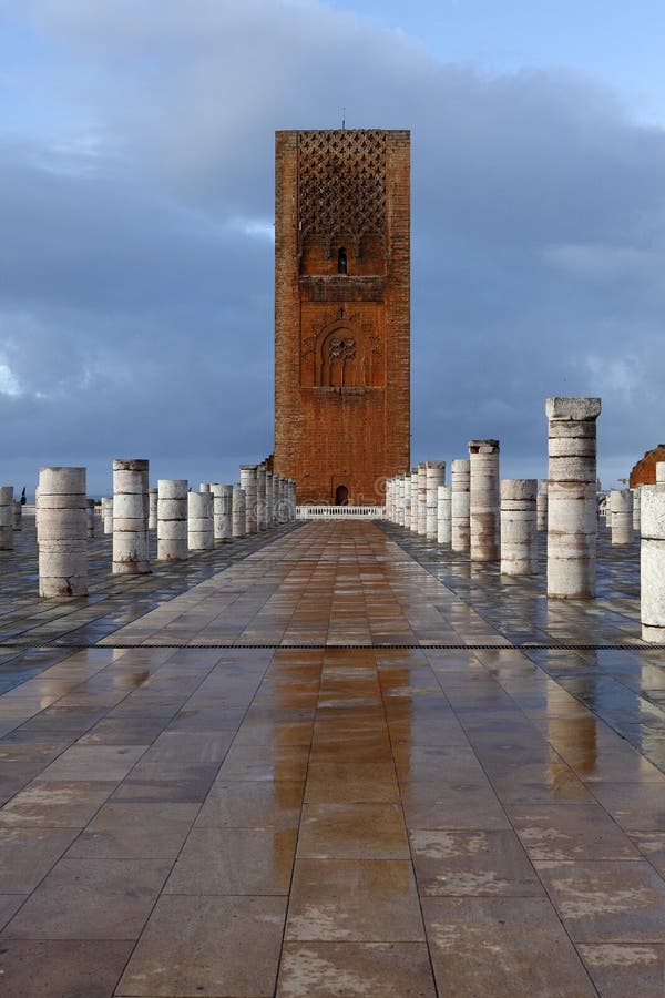 Hassan Tower in Rabat stock photo. Image of grave, ages - 39144098