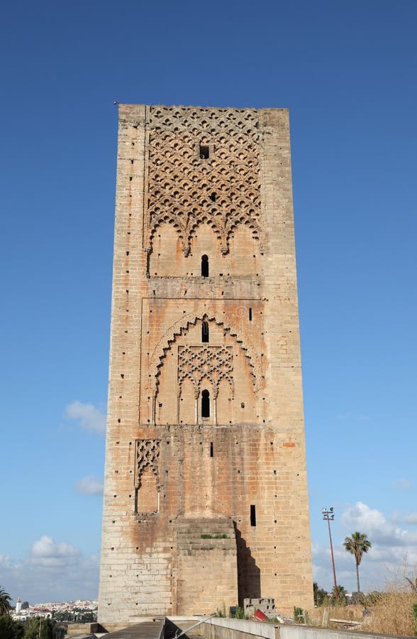 Hassan Tower in Rabat, Morocco Stock Image - Image of islamic, minaret ...