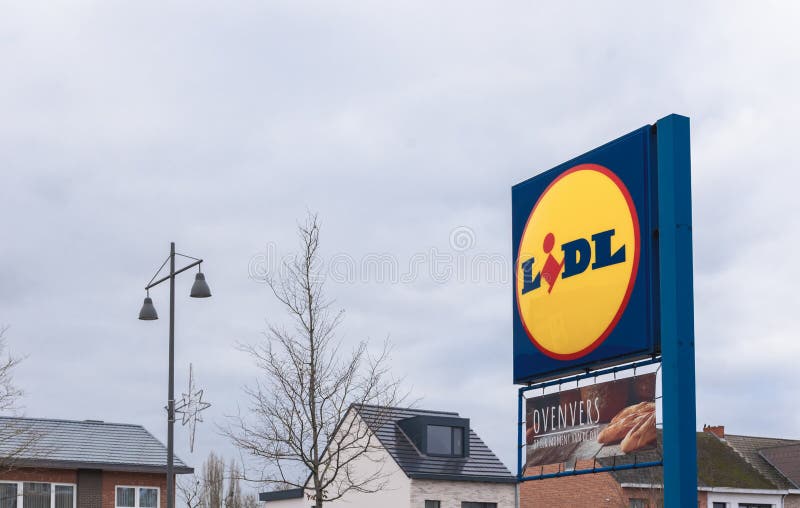Lidl Store Street Banner with Autumn Sky Background Editorial ... Lidl Store Street Banner with Autumn Sky Background Editorial ...