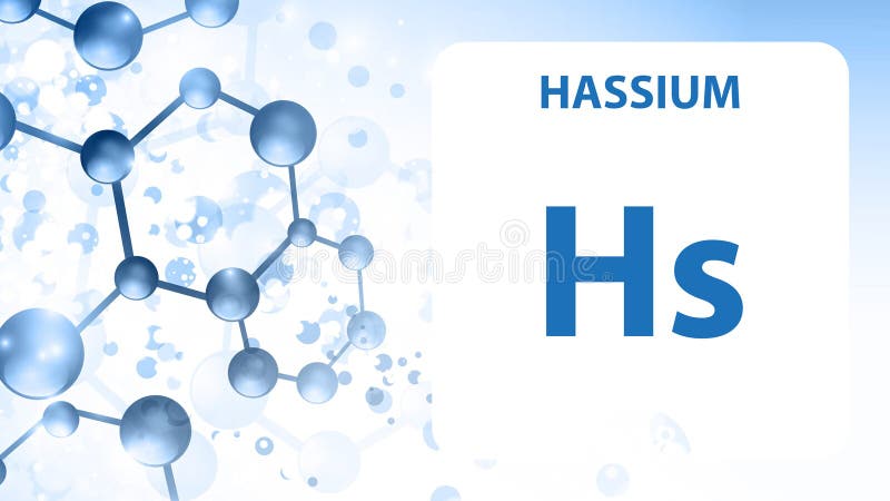 Hassium Chemical 108 Element of Periodic Table. Molecule and ...
