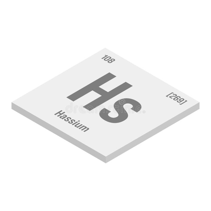Hassium, Hs, Periodic Table Element Stock Vector - Illustration of ... Hassium, Hs, Periodic Table Element Stock Vector - Illustration of ...