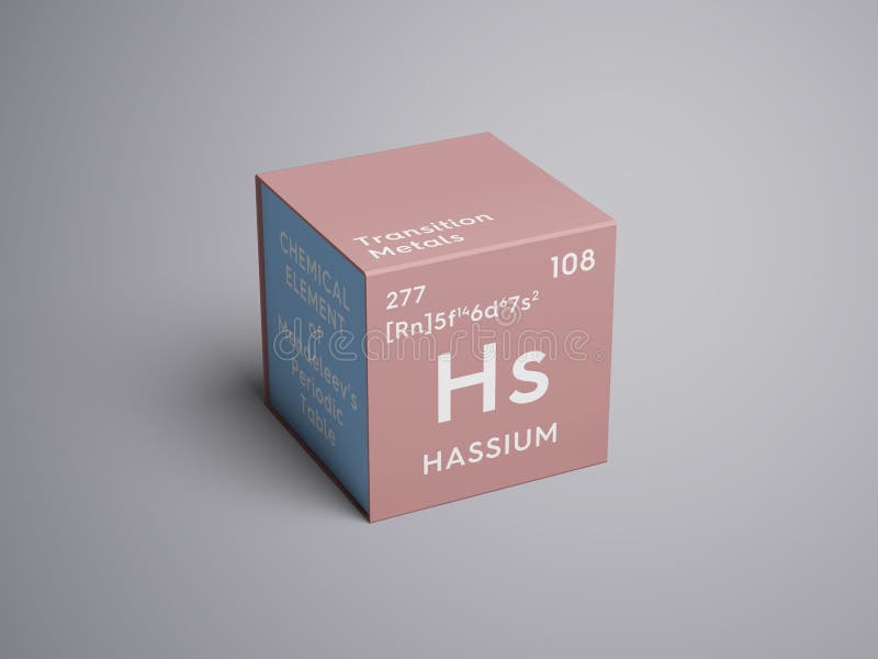 Hassium. Transition Metals. Chemical Element of Mendeleev S Periodic ...