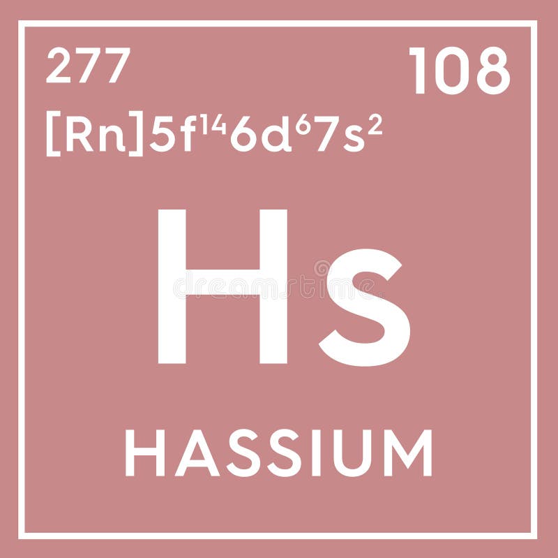 Hassium. Transition Metals. Chemical Element of Mendeleev S Periodic ...