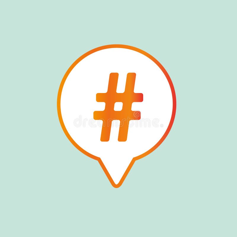 Hastag Icon.gradient Illustration Isolated Vector Sign Symbol Stock ...