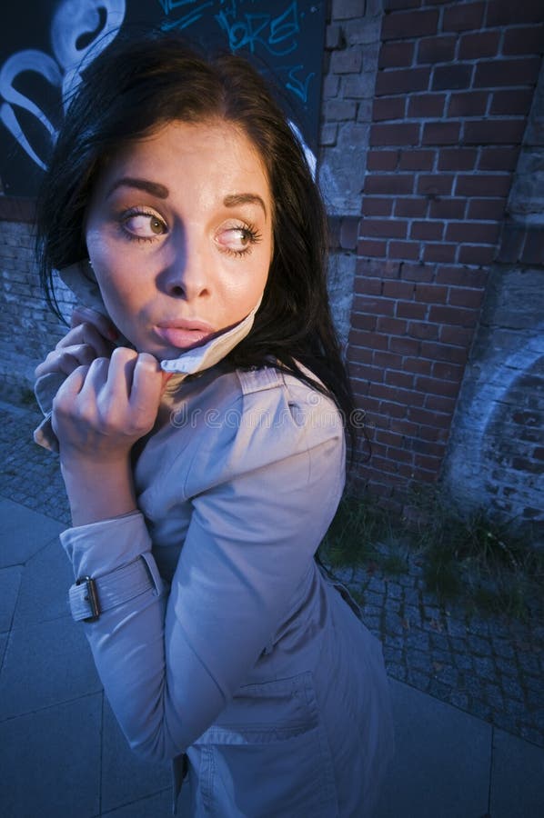 Haste in the night stock image. Image of evening, female - 86225589