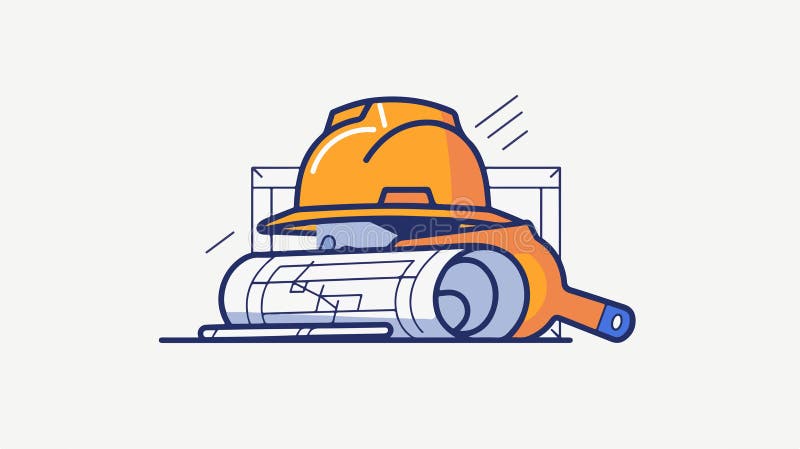 Construction Blueprint Icon with Hat for Professional Design Projects ... Construction Blueprint Icon with Hat for Professional Design Projects ...