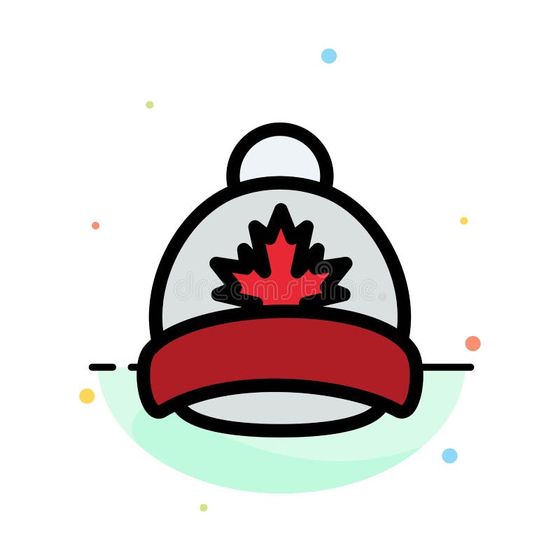 Hat, Cap, Leaf, Canada Abstract Flat Color Icon Template Stock Vector ...