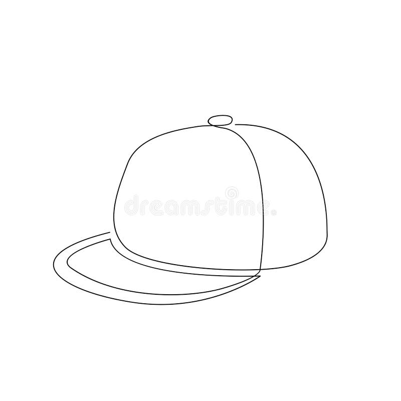 Baseball Hat Line Drawing Stock Illustrations – 412 Baseball Hat Line ...