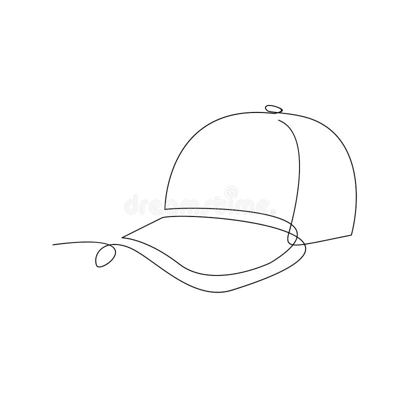 Baseball Hat Line Drawing Stock Illustrations – 412 Baseball Hat Line ...