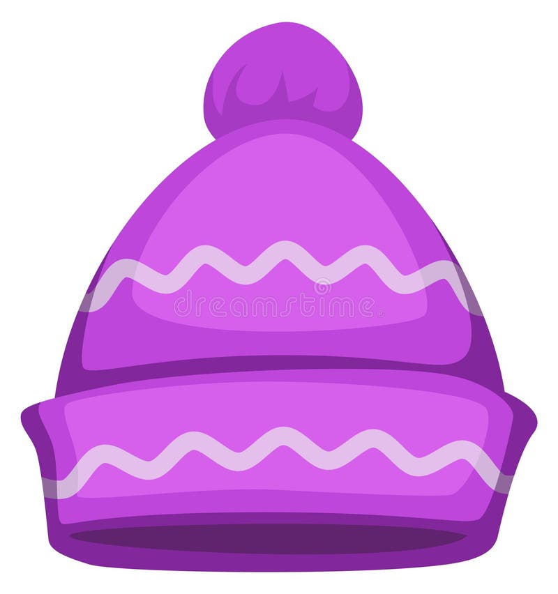 Hat Cartoon Icon. Warm Wool Winter Cap Stock Illustration ...
