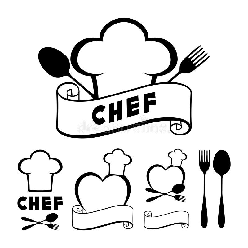 Chef with a ribbon stock vector. Illustration of illustrations - 32796735