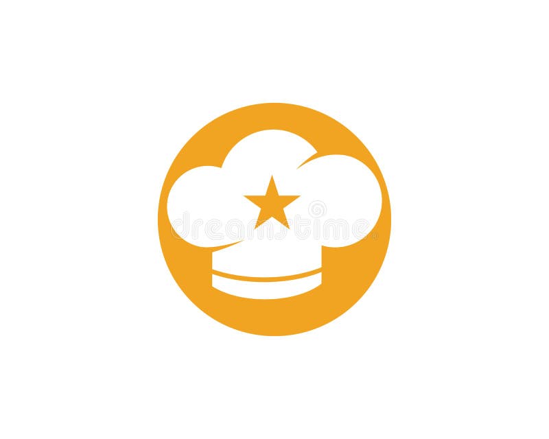 Hat Chef with Star Logo Template Stock Vector - Illustration of ...
