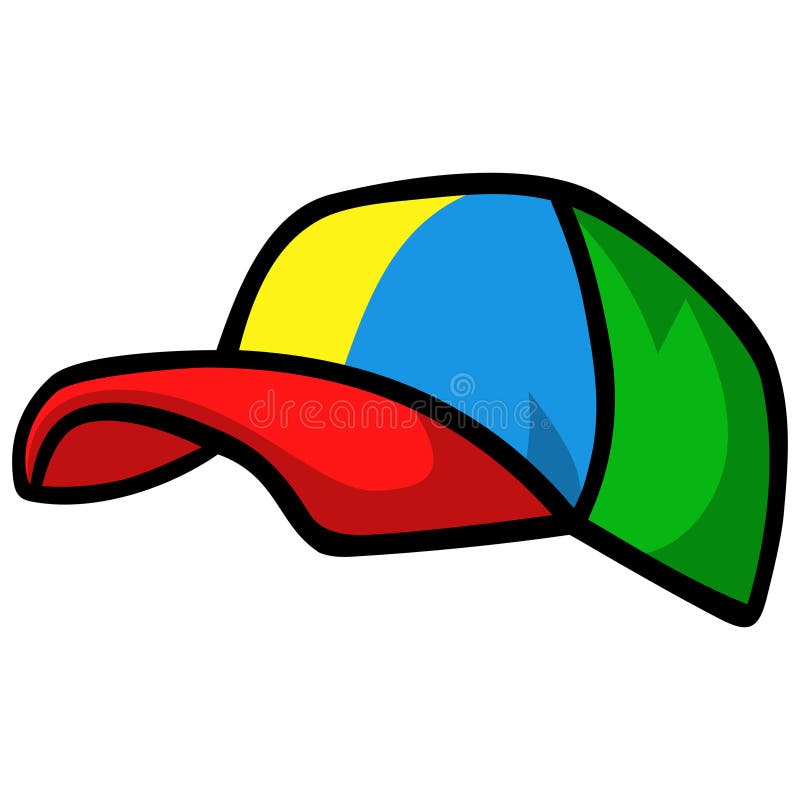 Hat Colorful Rainbow Colors Cap Snapback Vector Illustration Stock ...