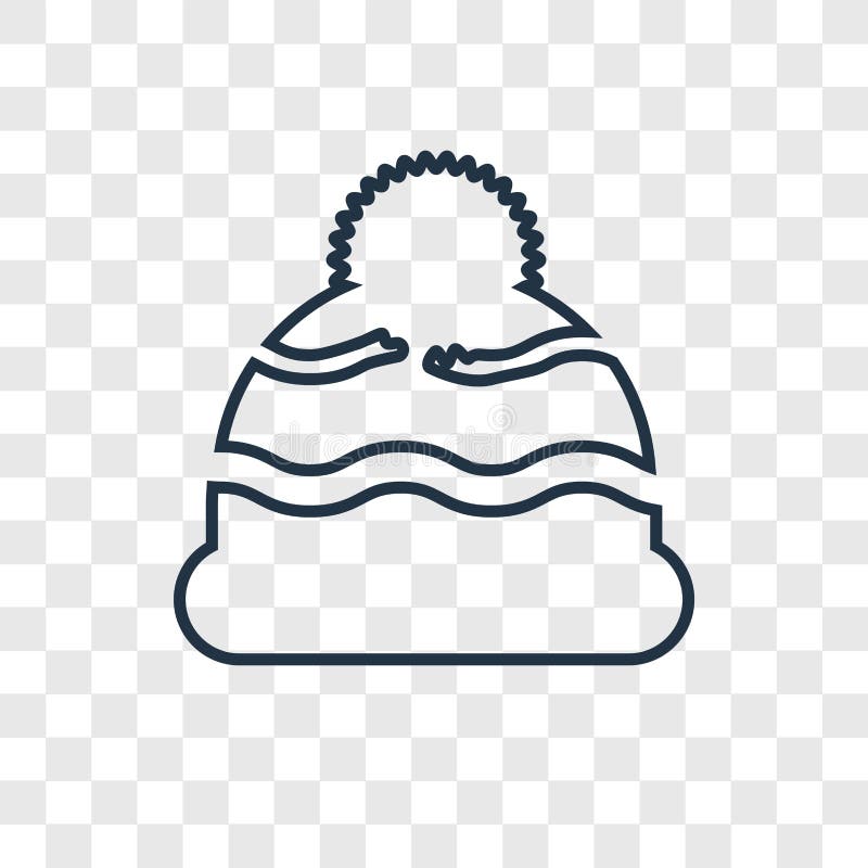 Hat Concept Vector Linear Icon Isolated on Transparent Background, Hat ...