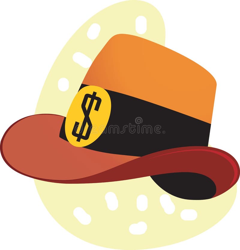 Hat with dollar sign stock vector. Illustration of wealth - 3695987