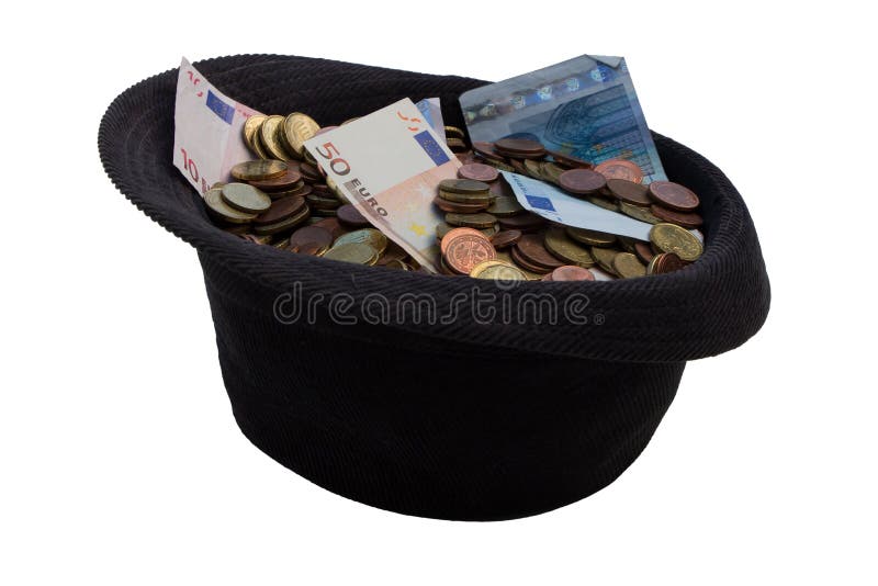 Donated Money Sits in Salvation Army Collection Stock Image - Image of ...