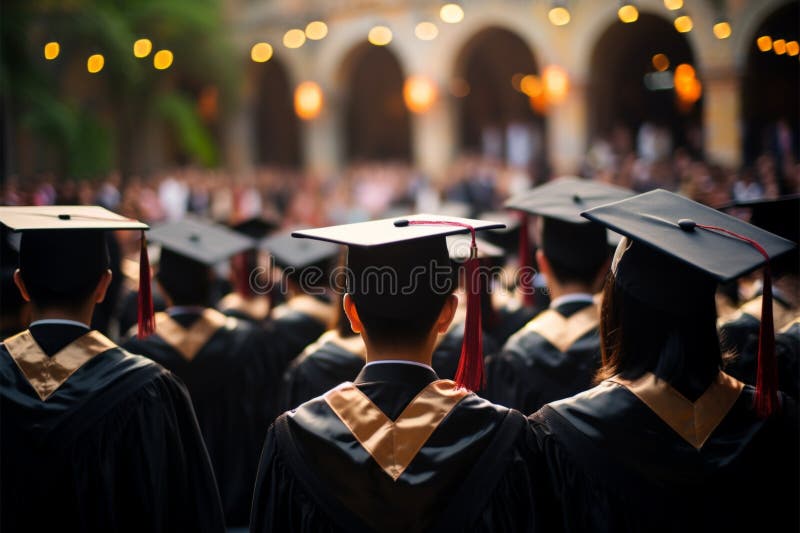 Hat Group of Graduates Concept Education Congratulation Ceremony in ...