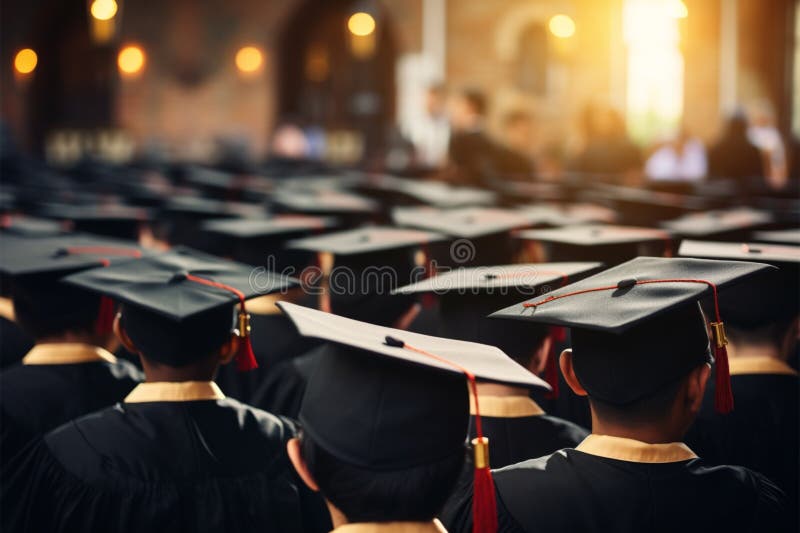 Hat Group of Graduates Concept Education Congratulation Ceremony in ...