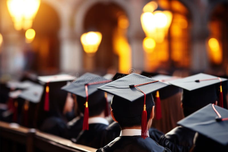 Hat Group of Graduates Concept Education Congratulation Ceremony in ...