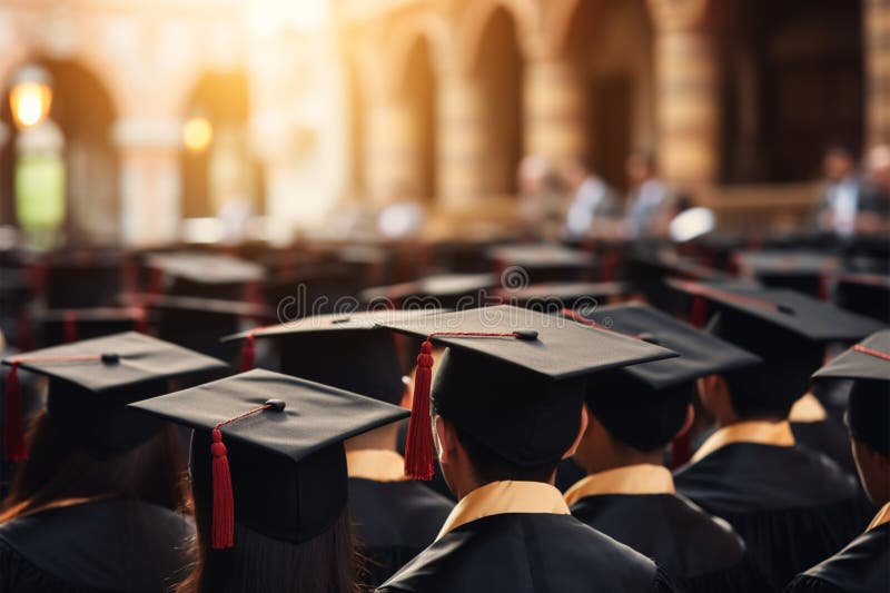 Hat Group of Graduates Concept Education Congratulation Ceremony in ...