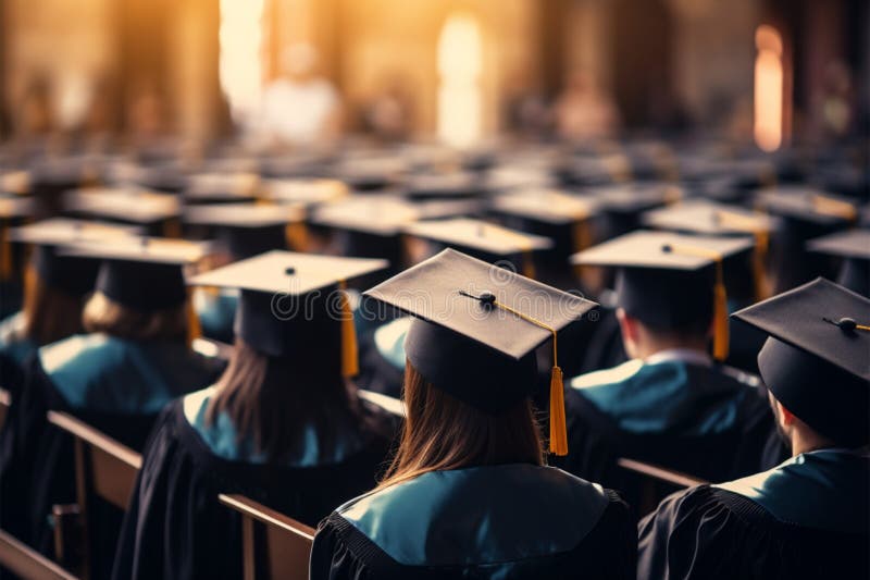 Hat Group of Graduates Concept Education Congratulation Ceremony in ...