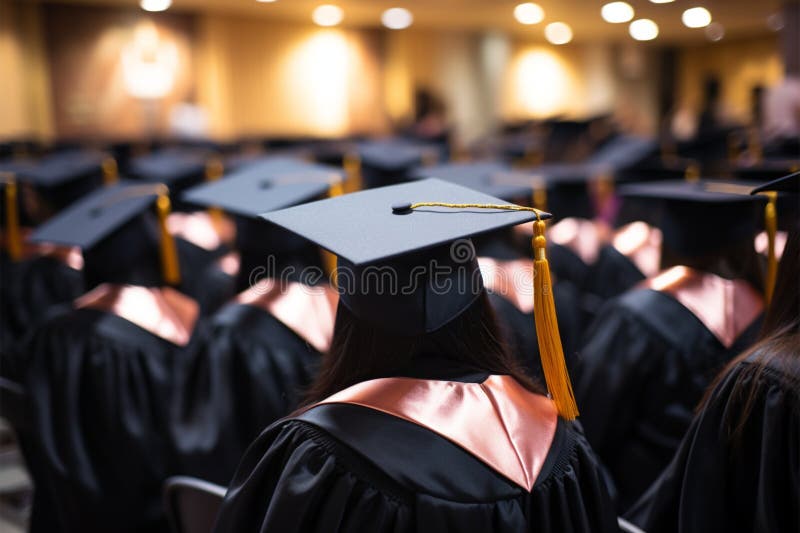 Hat Group of Graduates Concept Education Congratulation Ceremony in ...