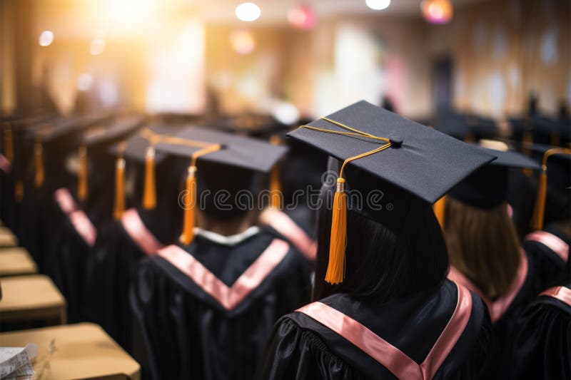 Hat Group of Graduates Concept Education Congratulation Ceremony in ...