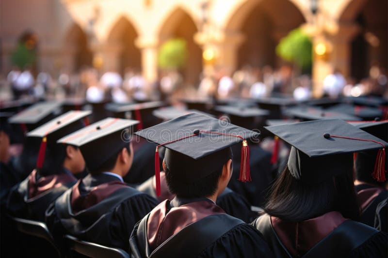 Hat Group of Graduates Concept Education Congratulation Ceremony in ...