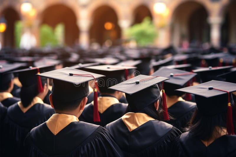 Hat Group of Graduates Concept Education Congratulation Ceremony in ...