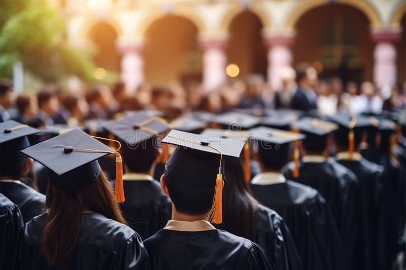 Hat Group of Graduates Concept Education Congratulation Ceremony in ...