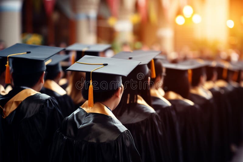 Hat Group of Graduates Concept Education Congratulation Ceremony in ...