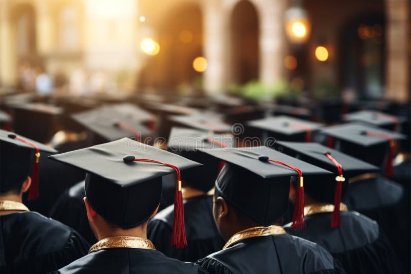 Hat Group of Graduates Concept Education Congratulation Ceremony in ...