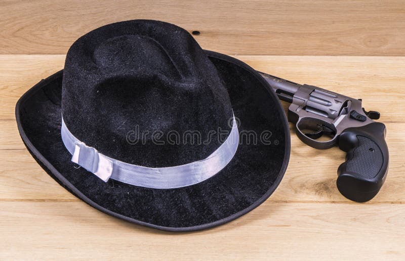 Hat and gun stock photo. Image of retro, person, human - 49635642
