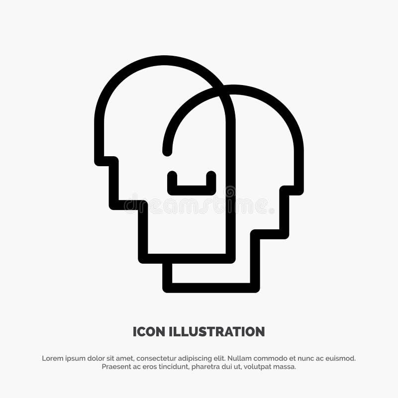 Hat, Human, Empathy, Feelings Line Icon Vector Stock Vector ...