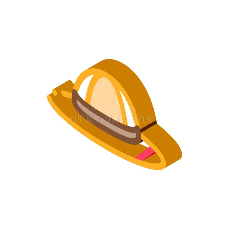 Hat Isometric Icon Vector Illustration Stock Vector - Illustration of ...