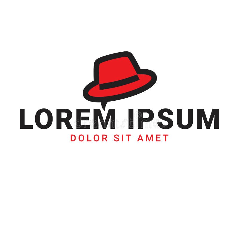 Hat Logo Design stock vector. Illustration of vector - 113409317