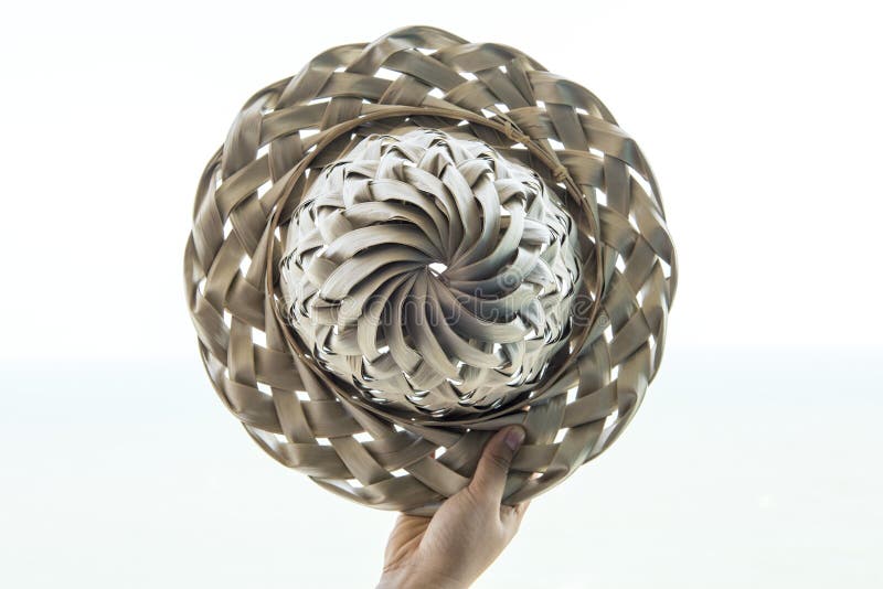 Hat Made of Coconut Leaves Isolated on White Background Stock Image ...