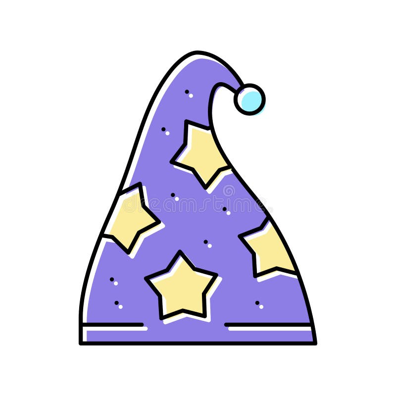 Hat Magic Color Icon Vector Illustration Stock Vector - Illustration of ...