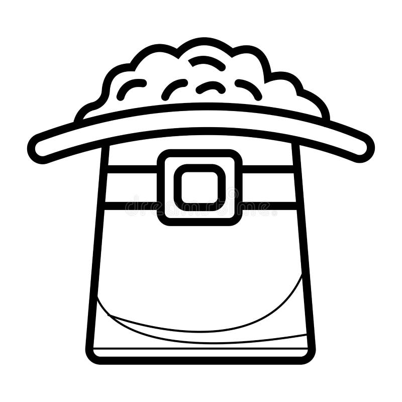 Hat and pot of gold stock illustration. Illustration of golden - 136077683