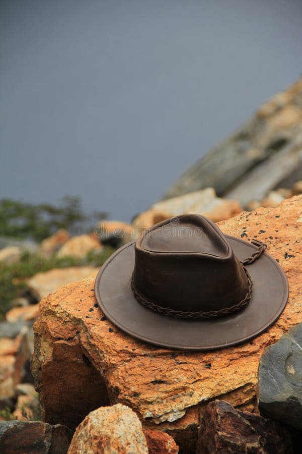 Hat on the rocks stock photo. Image of rocks, walk, travel - 26210252