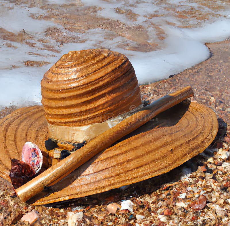 A Hat with a Shell on it and a Shell on it. Vacation Stock Image ...