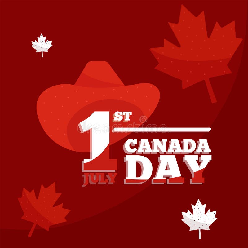 Hat 1st Canada red stock vector. Illustration of celebrate - 208847214