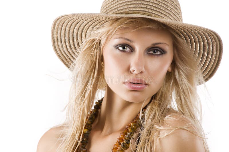 Hat summer portrait stock image. Image of beautiful, leisure - 14766431