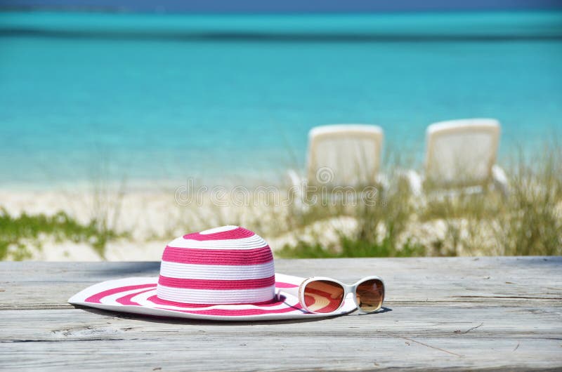 Hat and sunglasses stock photo. Image of island, atlantic - 40165144