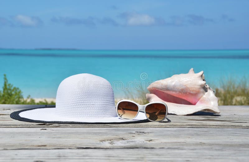 Hat and sunglasses stock photo. Image of tropical, glasses - 32342472