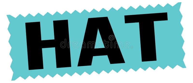 HAT Text Written on Blue-black Stamp Sign Stock Illustration ...