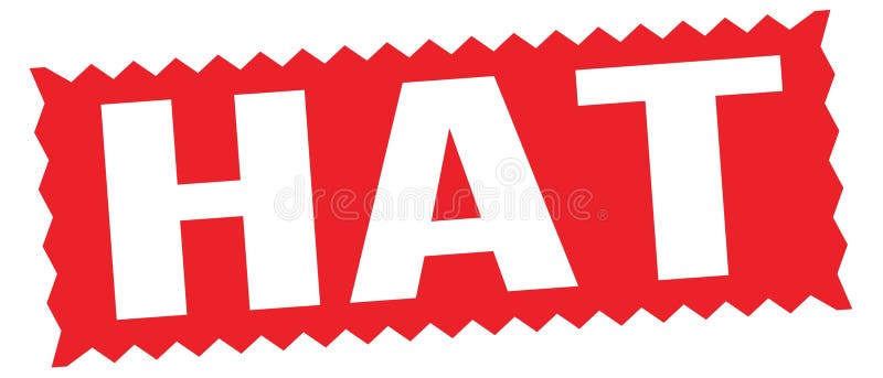 HAT Text Written on Red Stamp Sign Stock Illustration - Illustration of ...